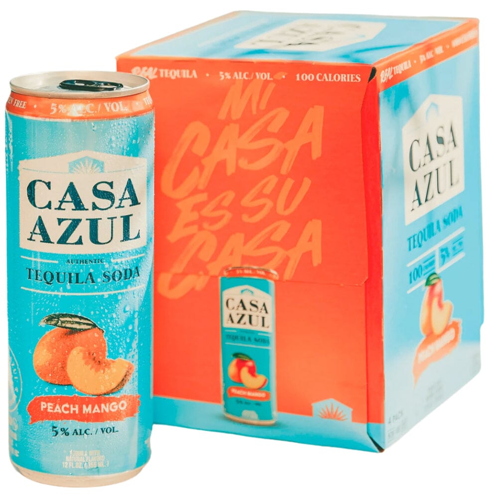 Buy Casa Azul Peach Mango Tequila Soda 4PK Online - SipWhiskey.com