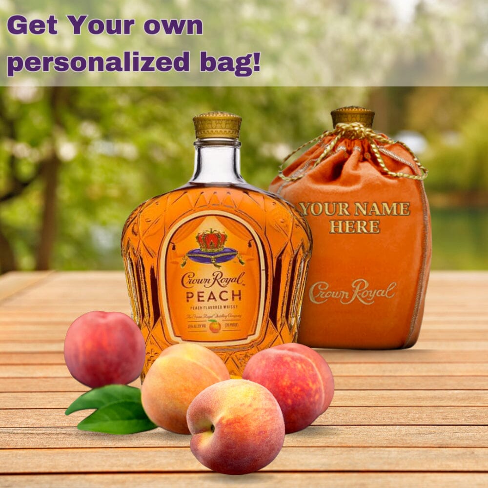 Buy Crown Royal Peach Custom Embroidered Bag Online - SipWhiskey.com
